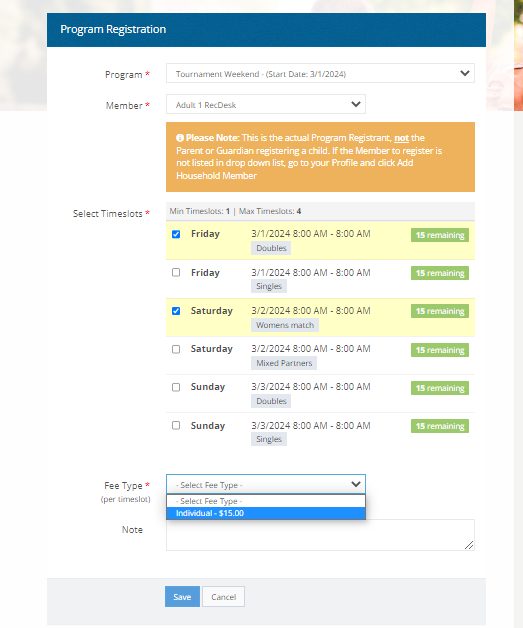 Online Registration - Easy to Use Recreation Software | RecDesk